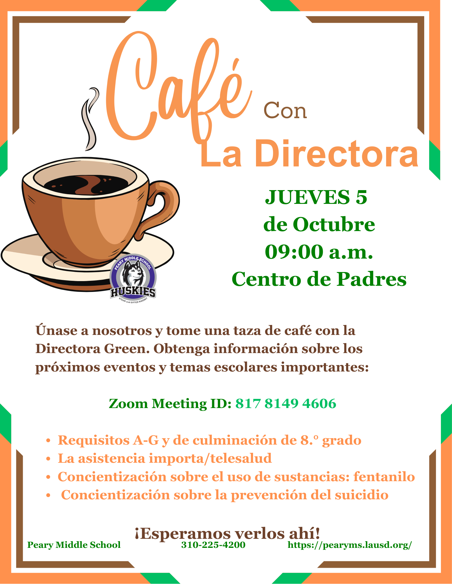 English Learner Advisory Committee – Parents/Families – Robert E Peary Middle School