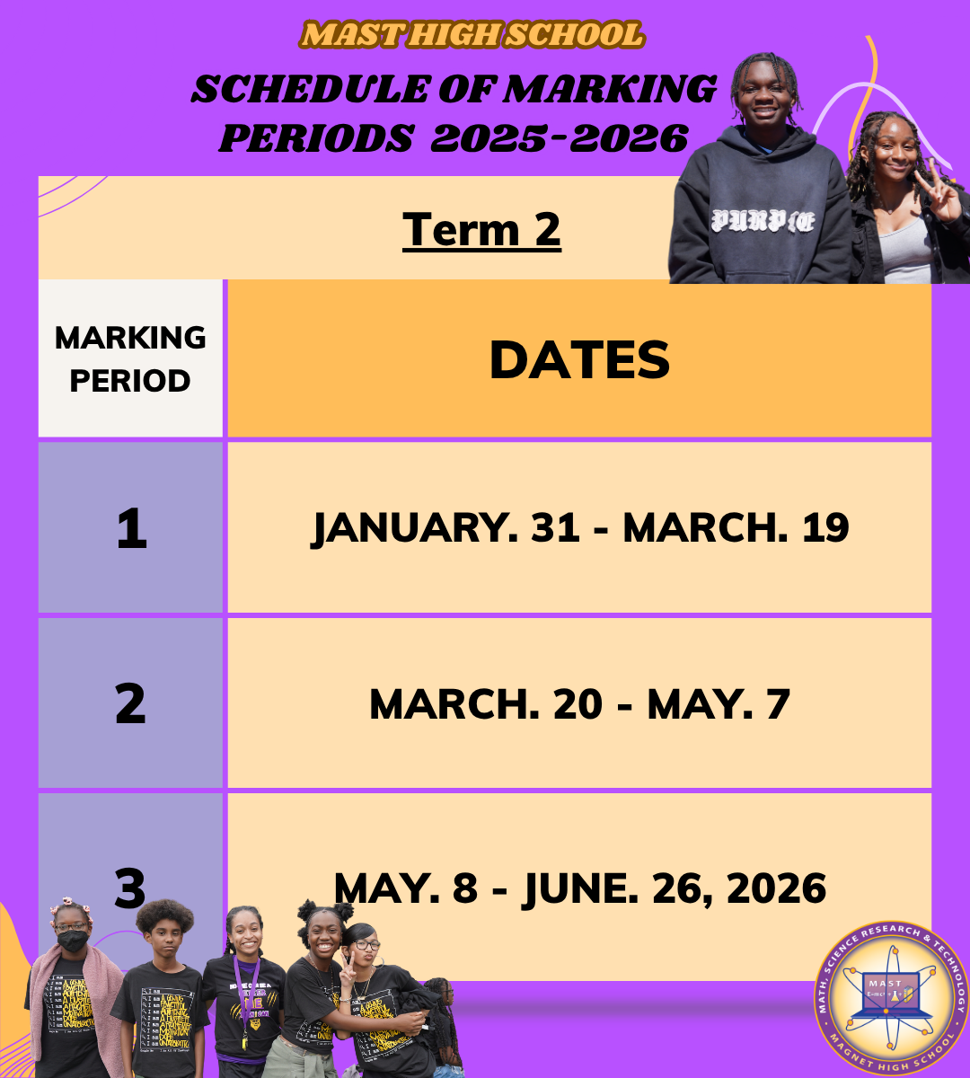 Schedule of Terms and Marking Periods – Academics – Mathematics ...