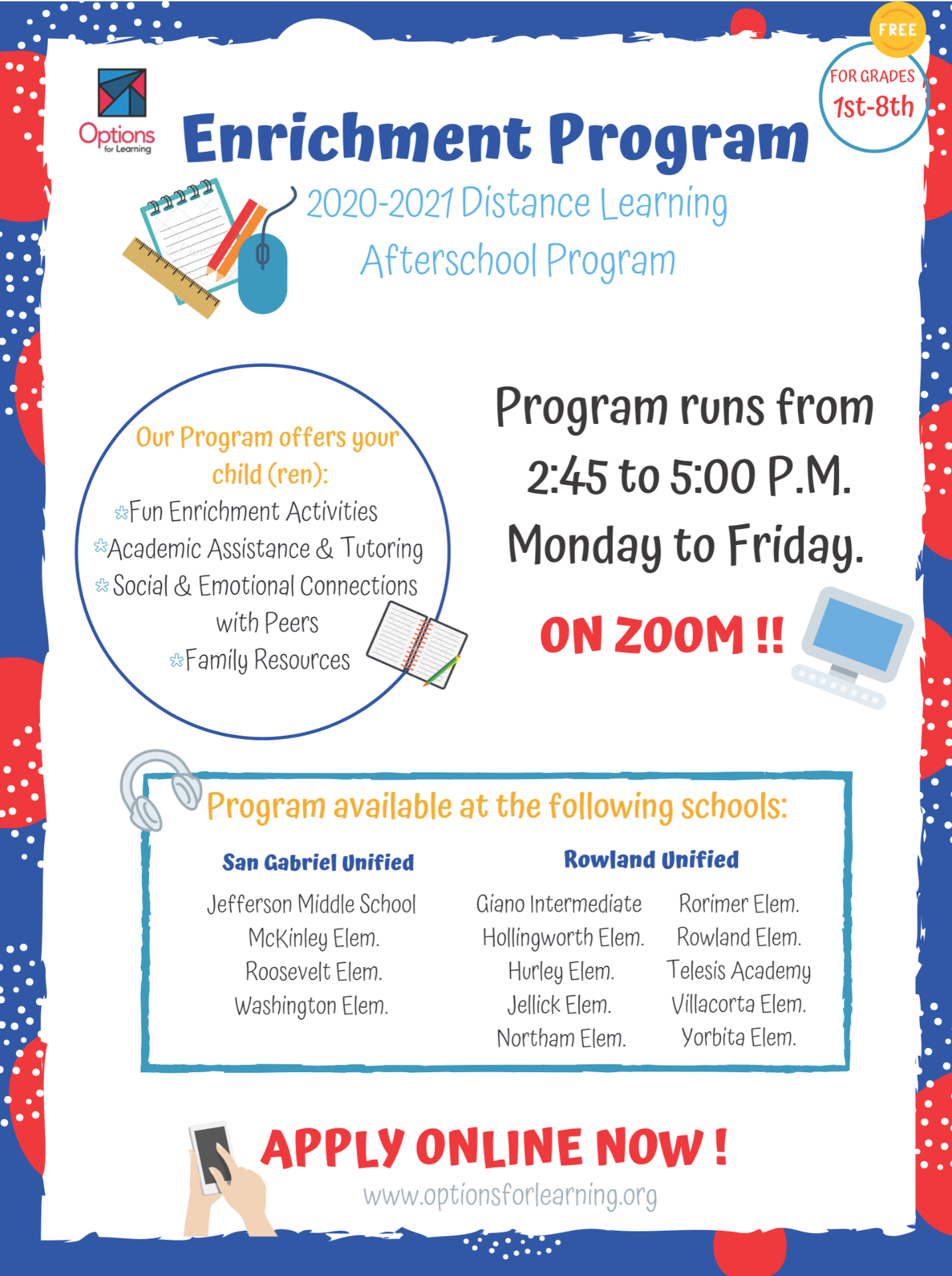 ASES Enrichment Program – ASES Enrichment Program – Options For Learning