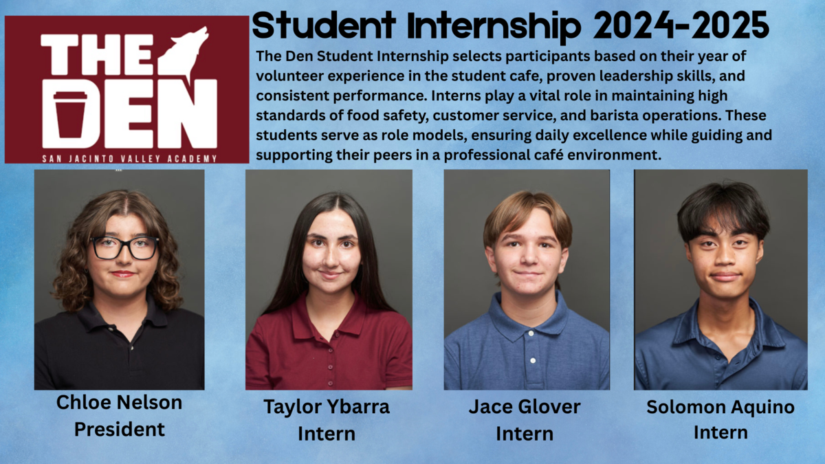 The Den – SJVA Culinary Arts – San Jacinto Valley Academy