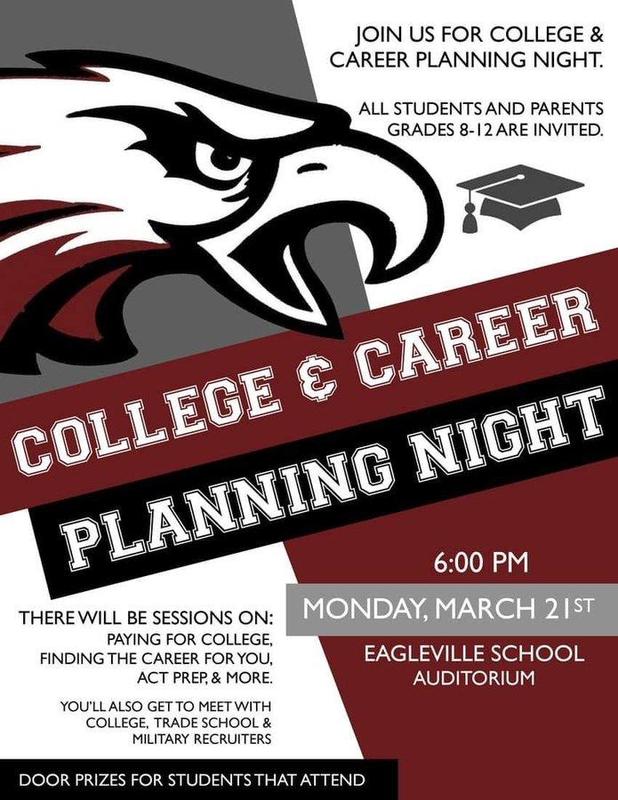 College and Career Planning Night-Monday, March 21 | Eagleville School