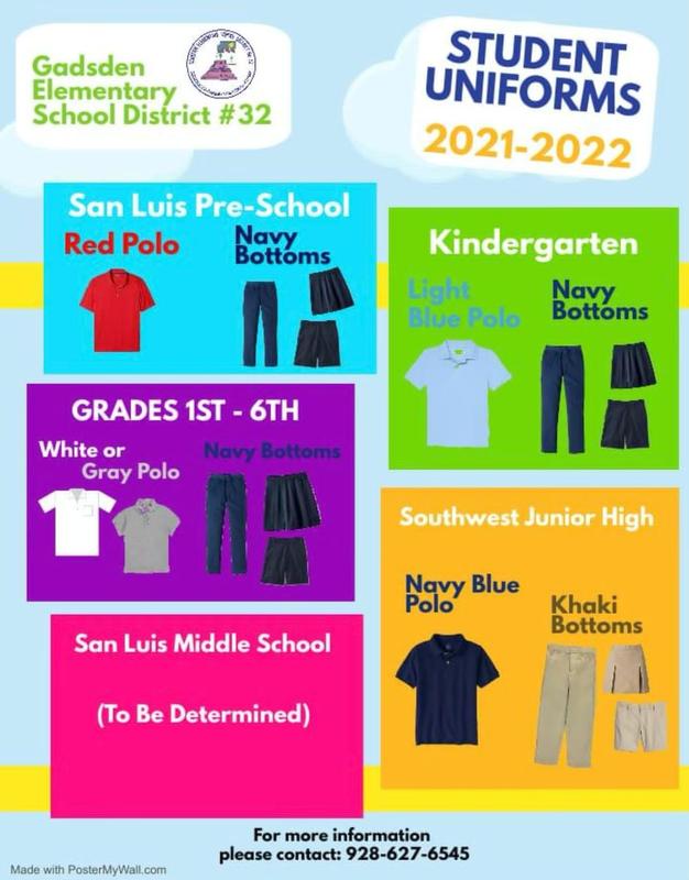 Uniforms 2021- 2022 | Cesar Chavez Elementary School