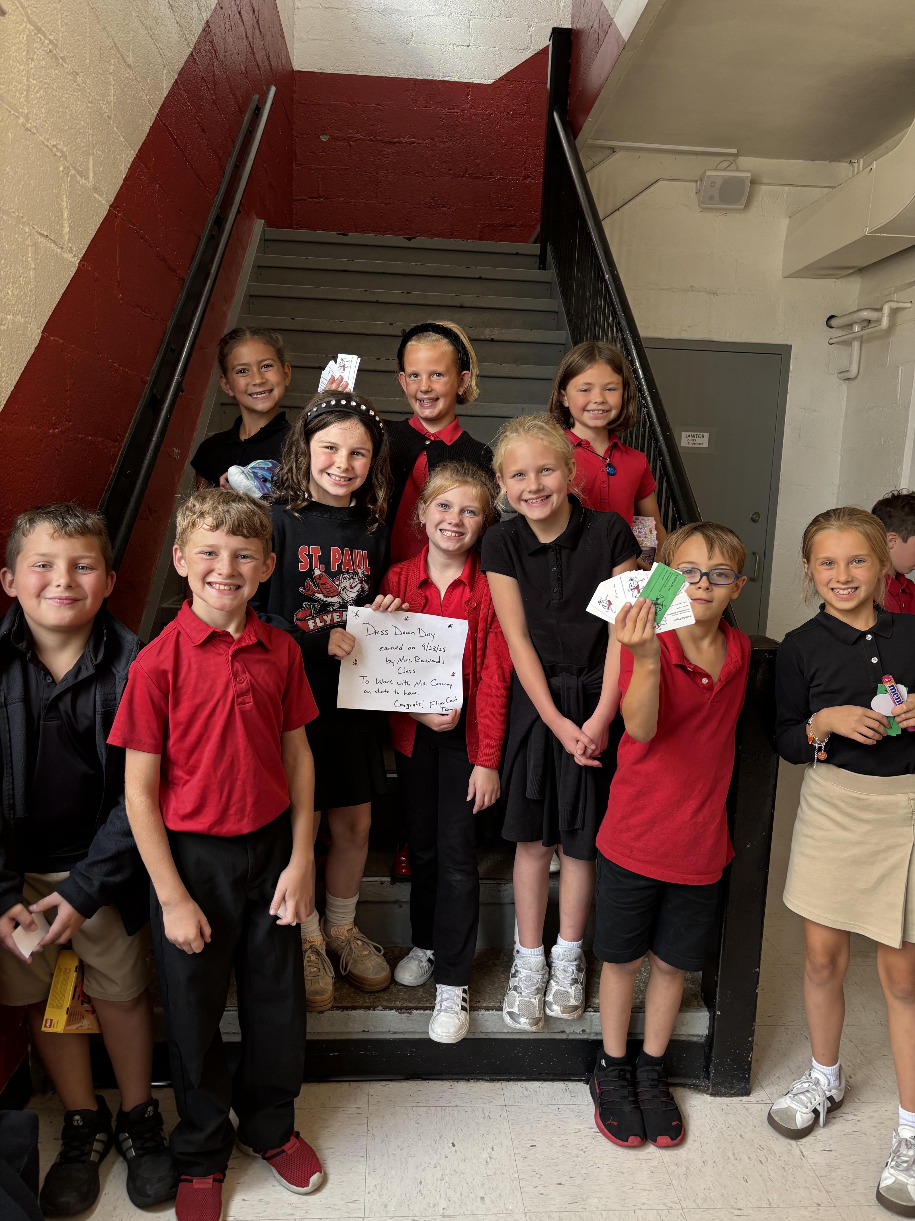 Mrs. Renwand’s Class Collects 250 Flyer Cards for Dress Down Day ...