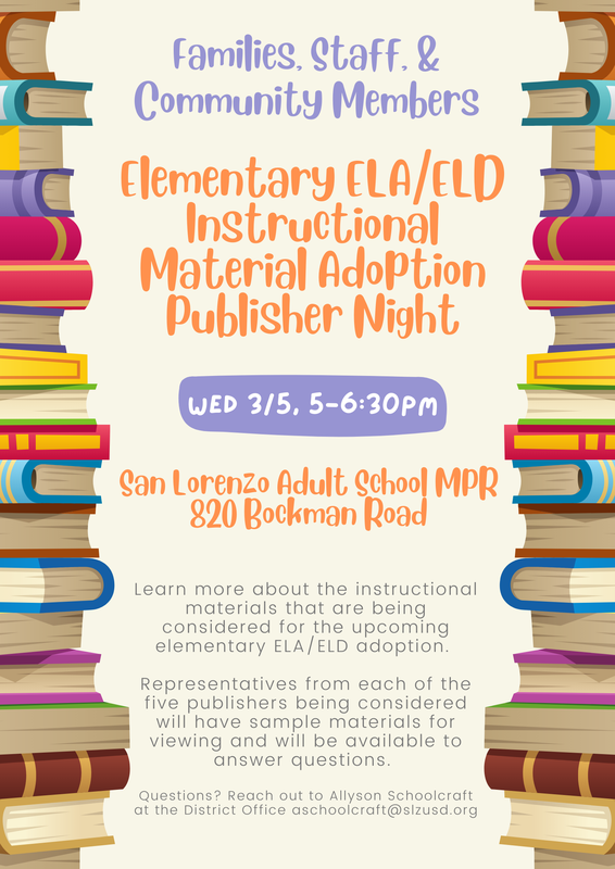 Families Invited to Learn About Elementary English Curriculum Options ...