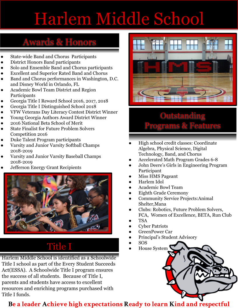 School Profile – About Us – Harlem Middle School