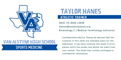 2025 Athletic Physicals – Athletics – Van Alstyne ISD