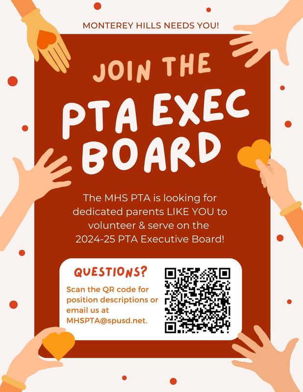 JOIN the PTA Executive Board | Monterey Hills Elementary School
