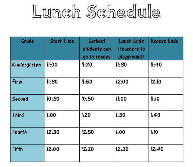 Lunch Services – Student Life – Paradise Honors Elementary School