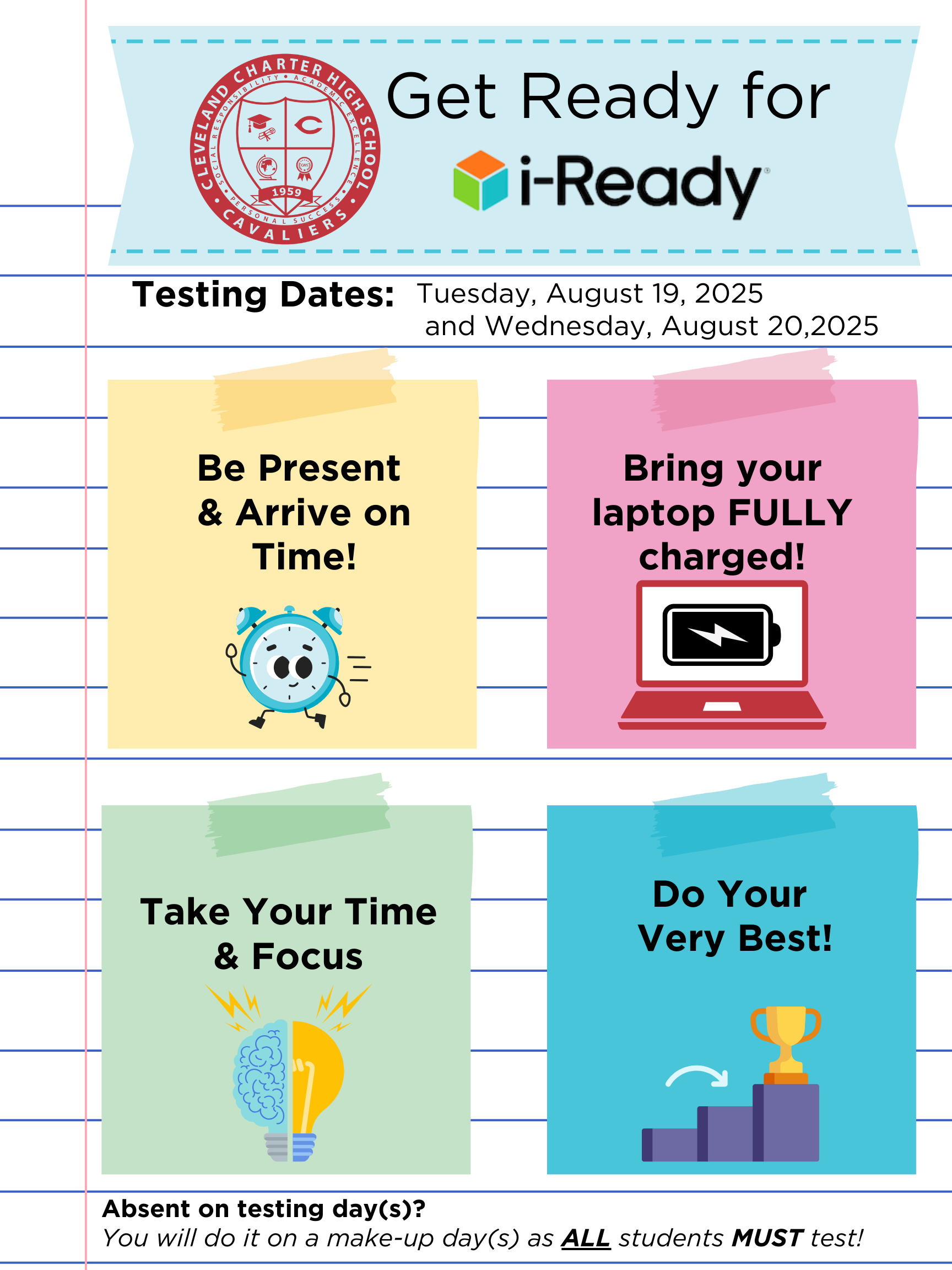 iReady Test – College and Career Center – Cleveland Charter High School