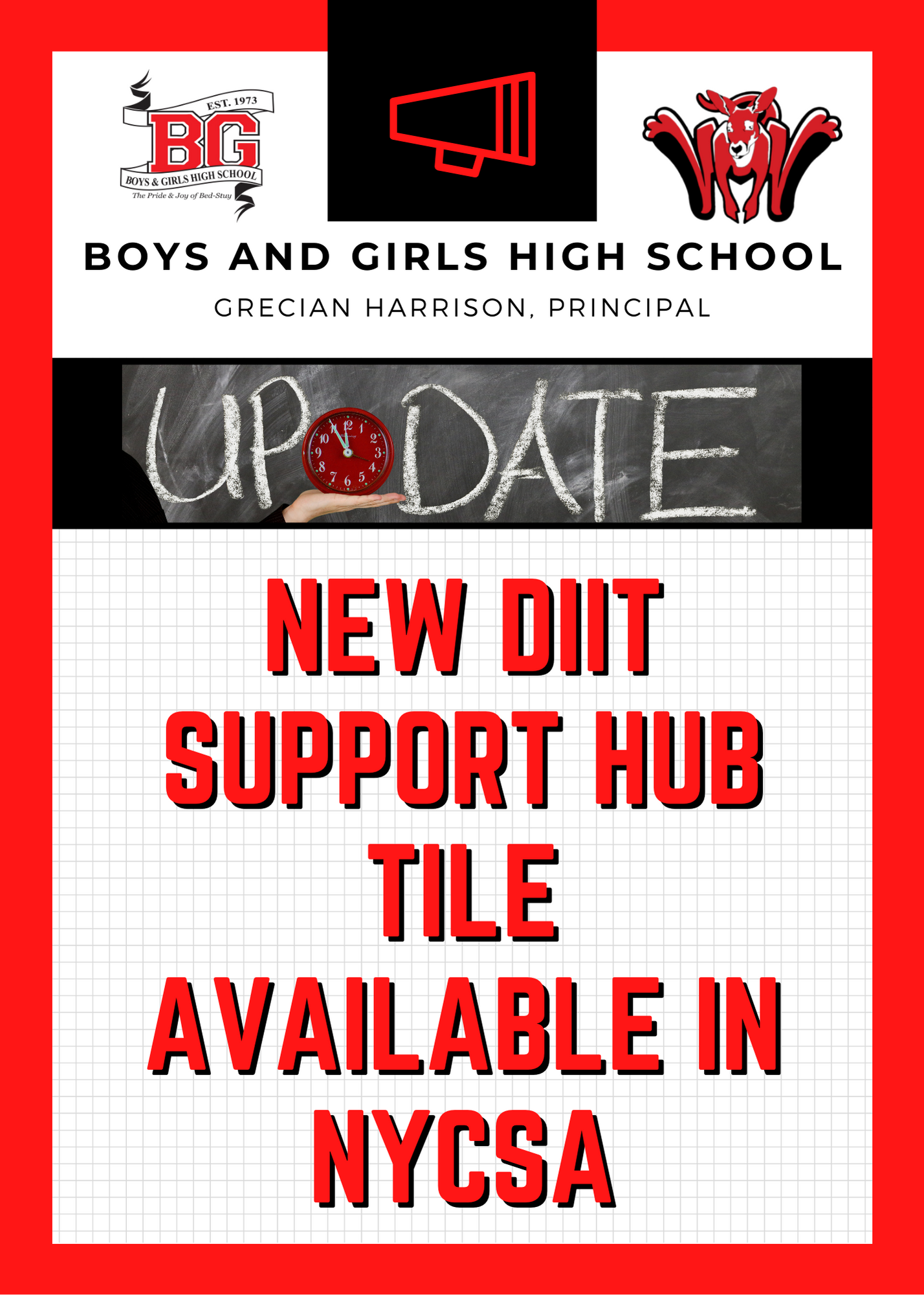 New DIIT Support Hub Tile Available in NYCSA | Boys and Girls High School
