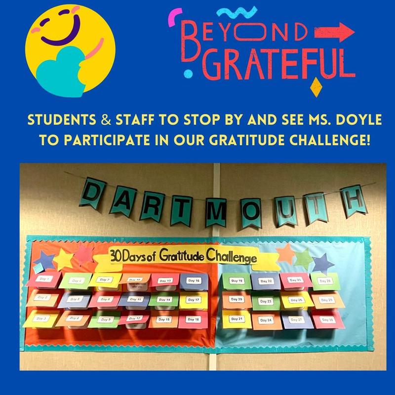 Dartmouth Middle School Launches 30 Days Of Gratitude Challenge Dartmouth Middle School Launches 30 Days Of Gratitude Challenge