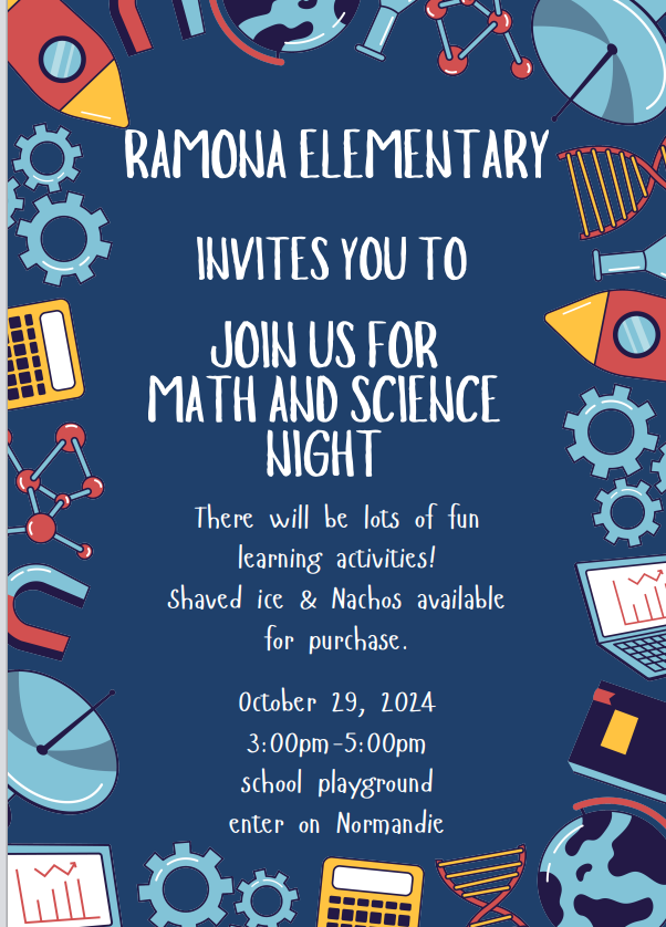 Math & Science Night | Ramona Elementary