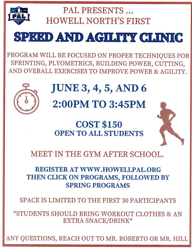 Howell PAL Speed and Agility Clinic | Howell Township Public Schools
