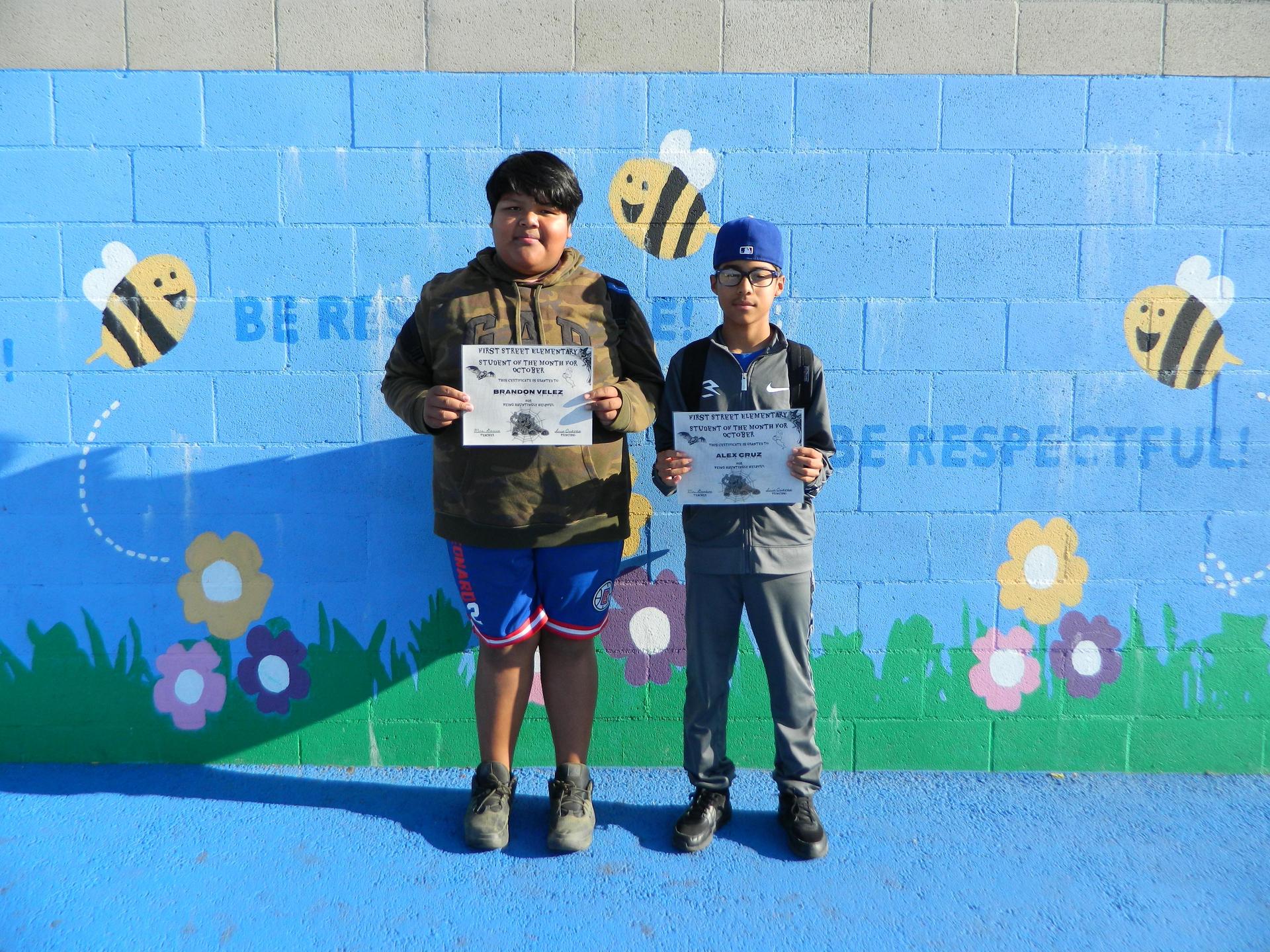 Students of the Month – SOTM – 1st Street Elementary