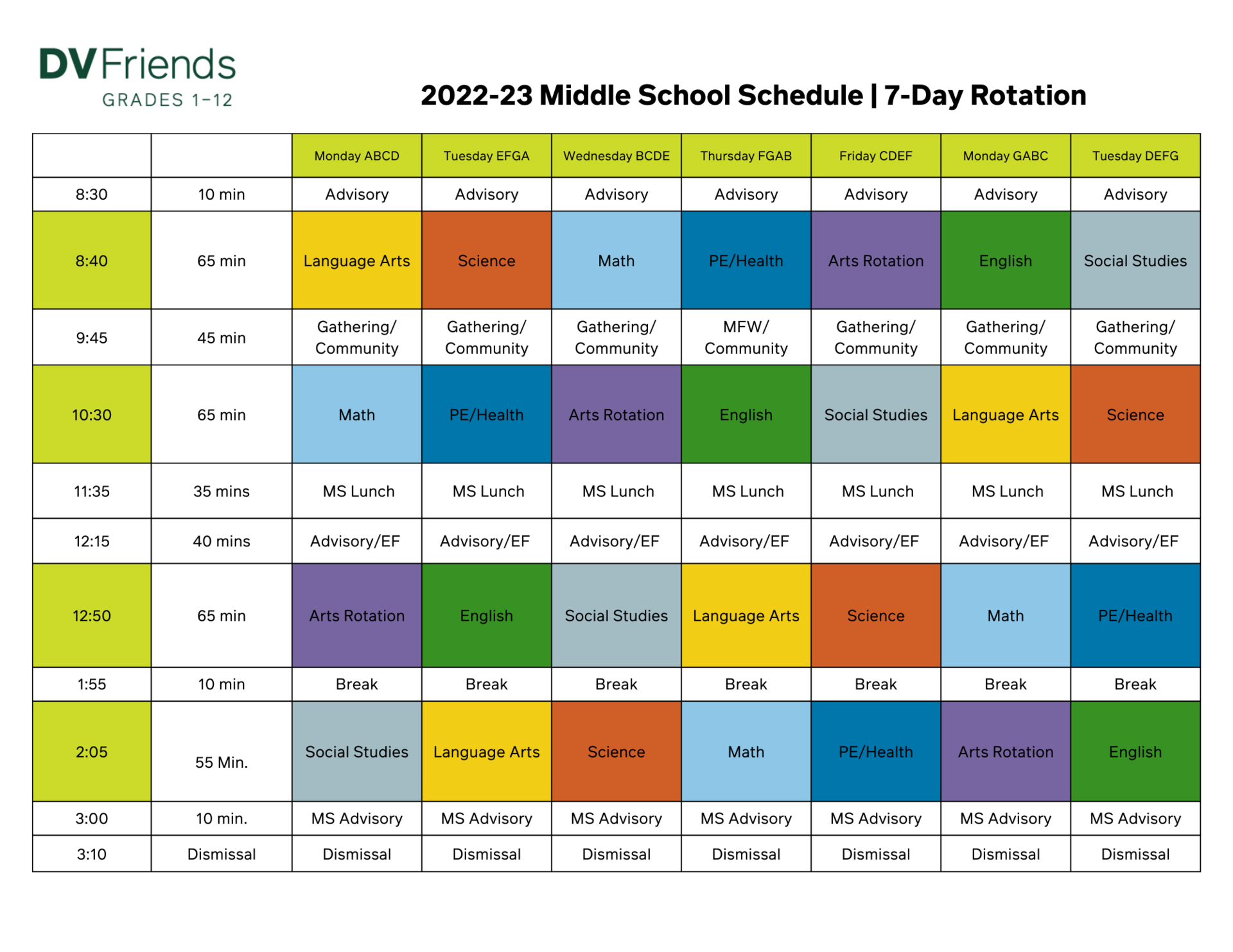 Middle School - Middle School - Delaware Valley Friends School