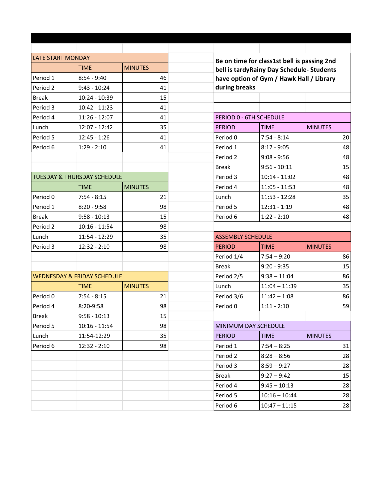 Bell Schedule Students Mesa Middle School Bell Schedule Students Mesa Middle School
