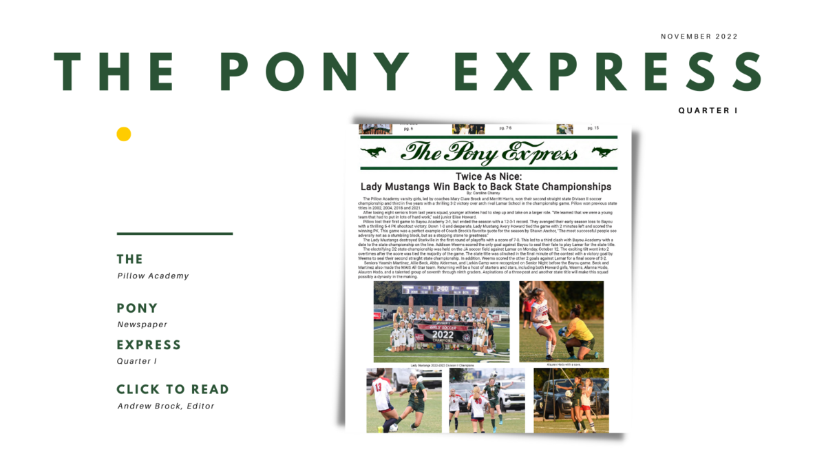 The Pony Express – Journalism – Pillow Academy