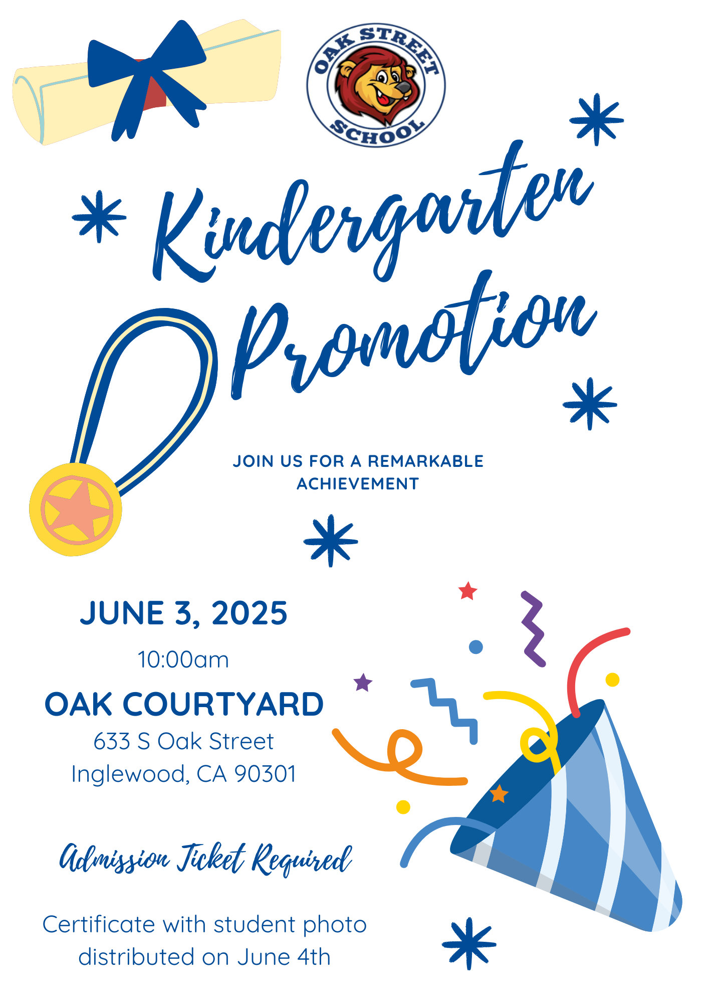 Promotion Information - About Us - Oak Street TK-8th Grade School