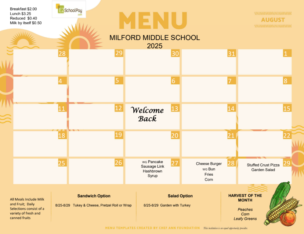 What's for Lunch? - MMS - Milford School District