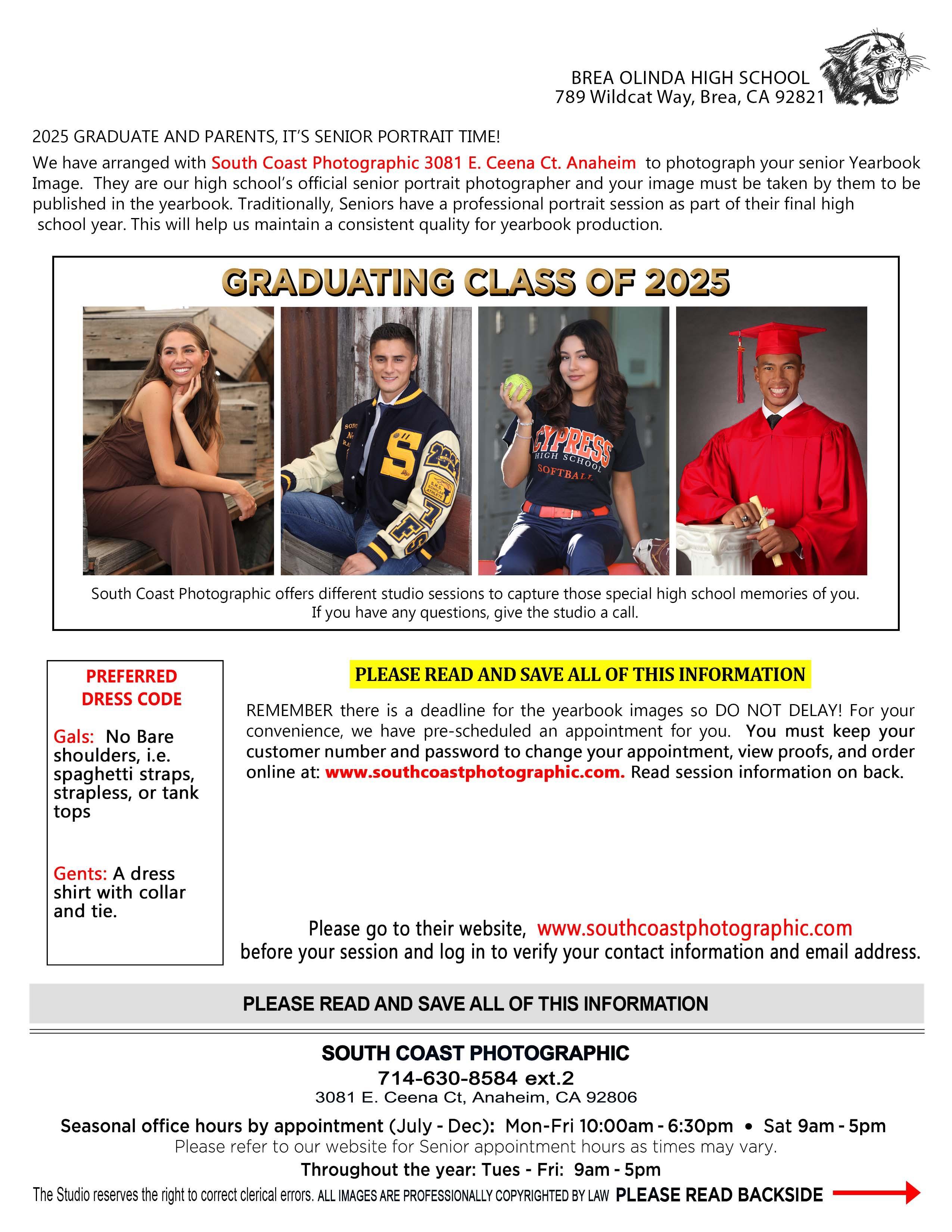 Senior Events - Clubs and Activities - Brea Olinda High School