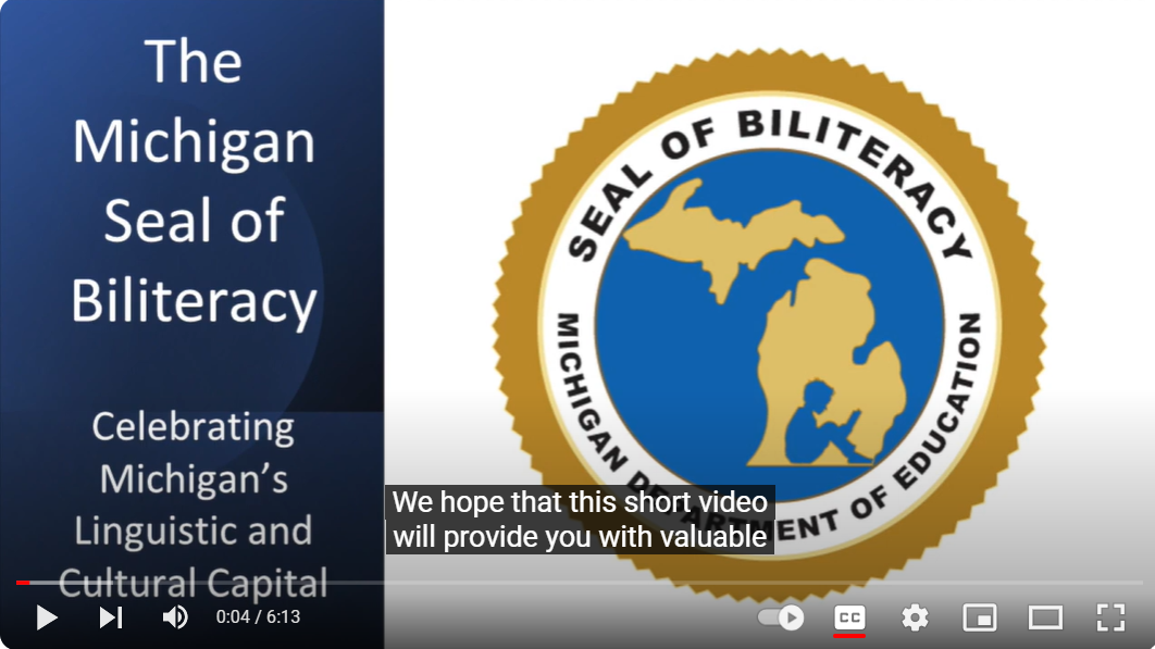 Seal of Biliteracy – Multilingual Learner Services – South Redford SD