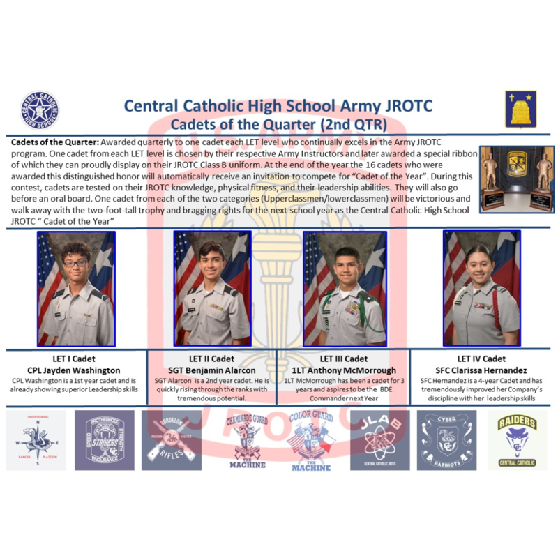JROTC: Celebrating the Cadets of the Quarter | Central Catholic High School