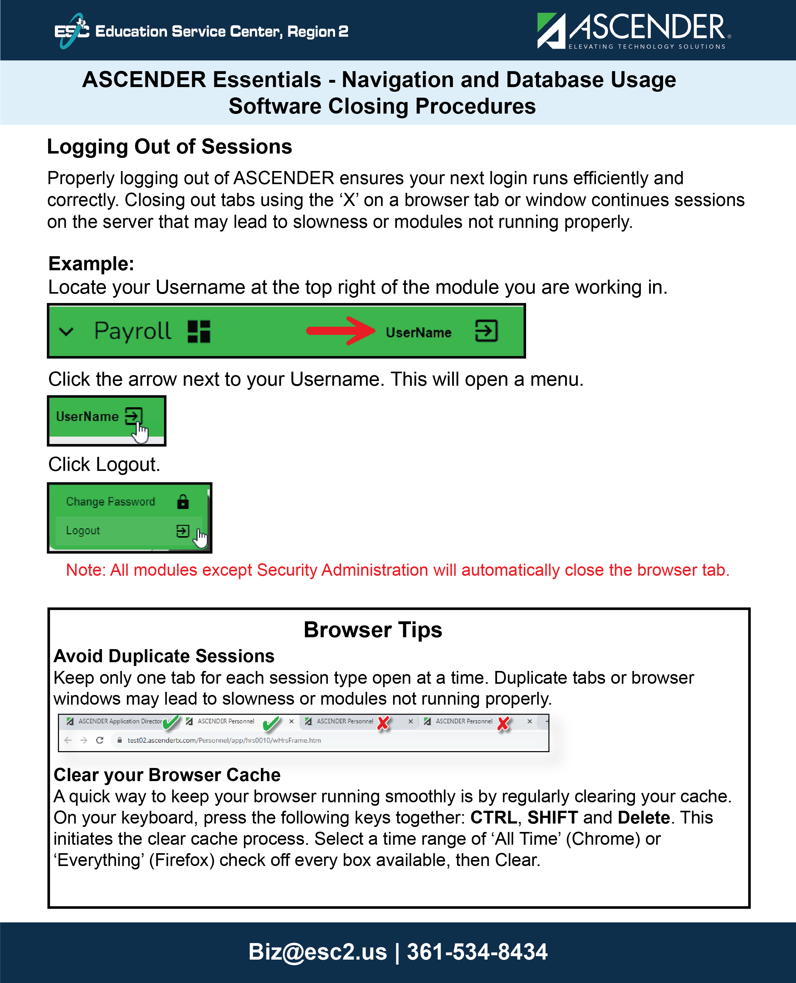 ASCENDER Business – Data Processing – Education Service Center, Region 2