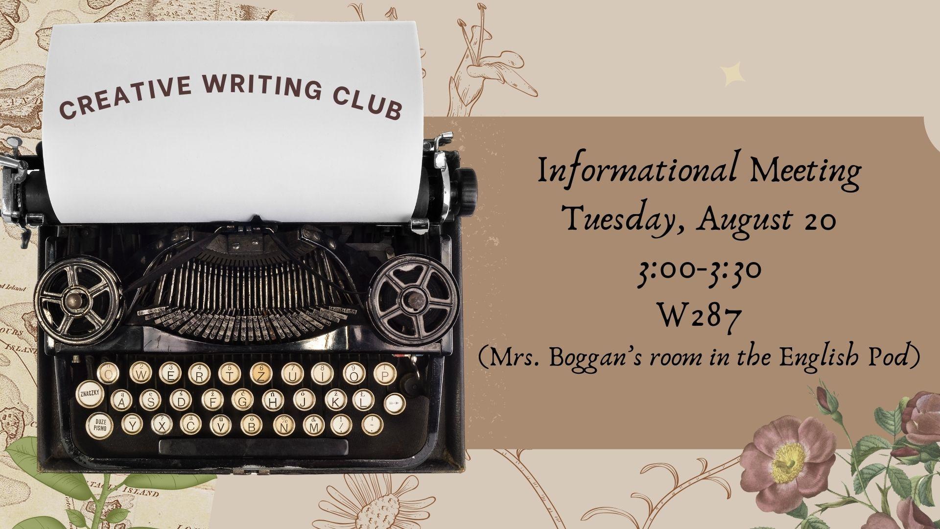 Creative Writing Club – Clubs & Activities – Dobyns-Bennett High School