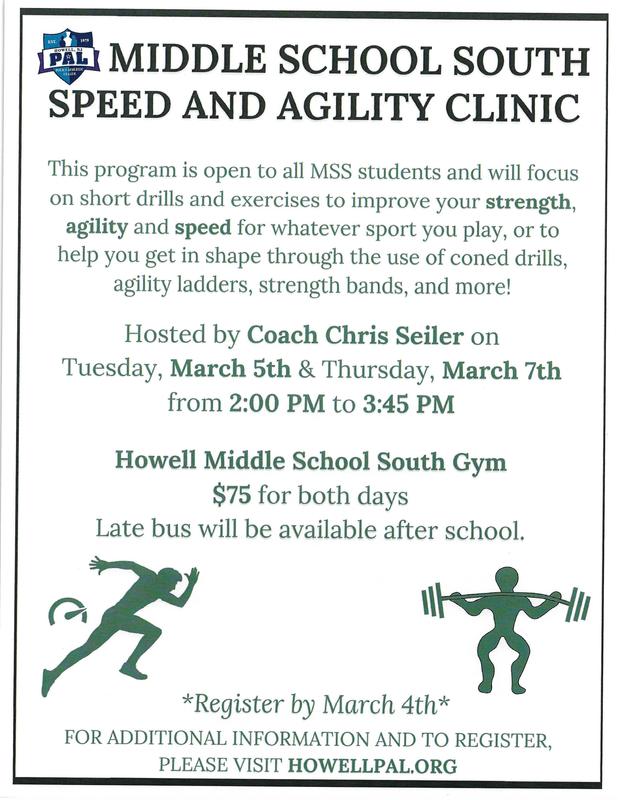 Howell PAL Speed and Agility Clinic | Howell Township Public Schools