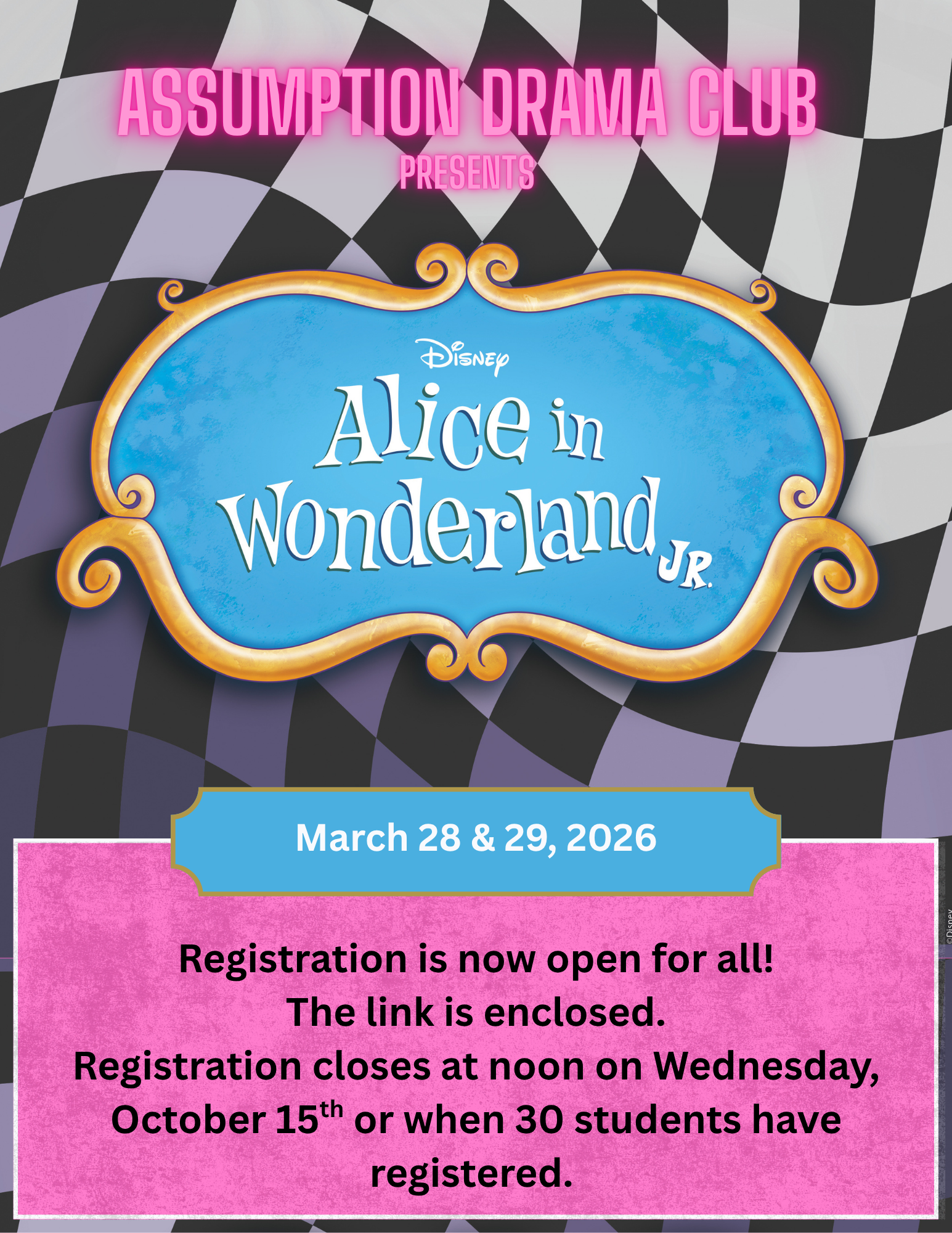 Drama Club Registration Open! | Assumption School