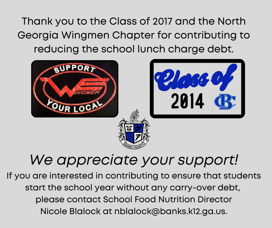 Exciting Update from the Banks County School Food and Nutrition Department | Banks County School ...