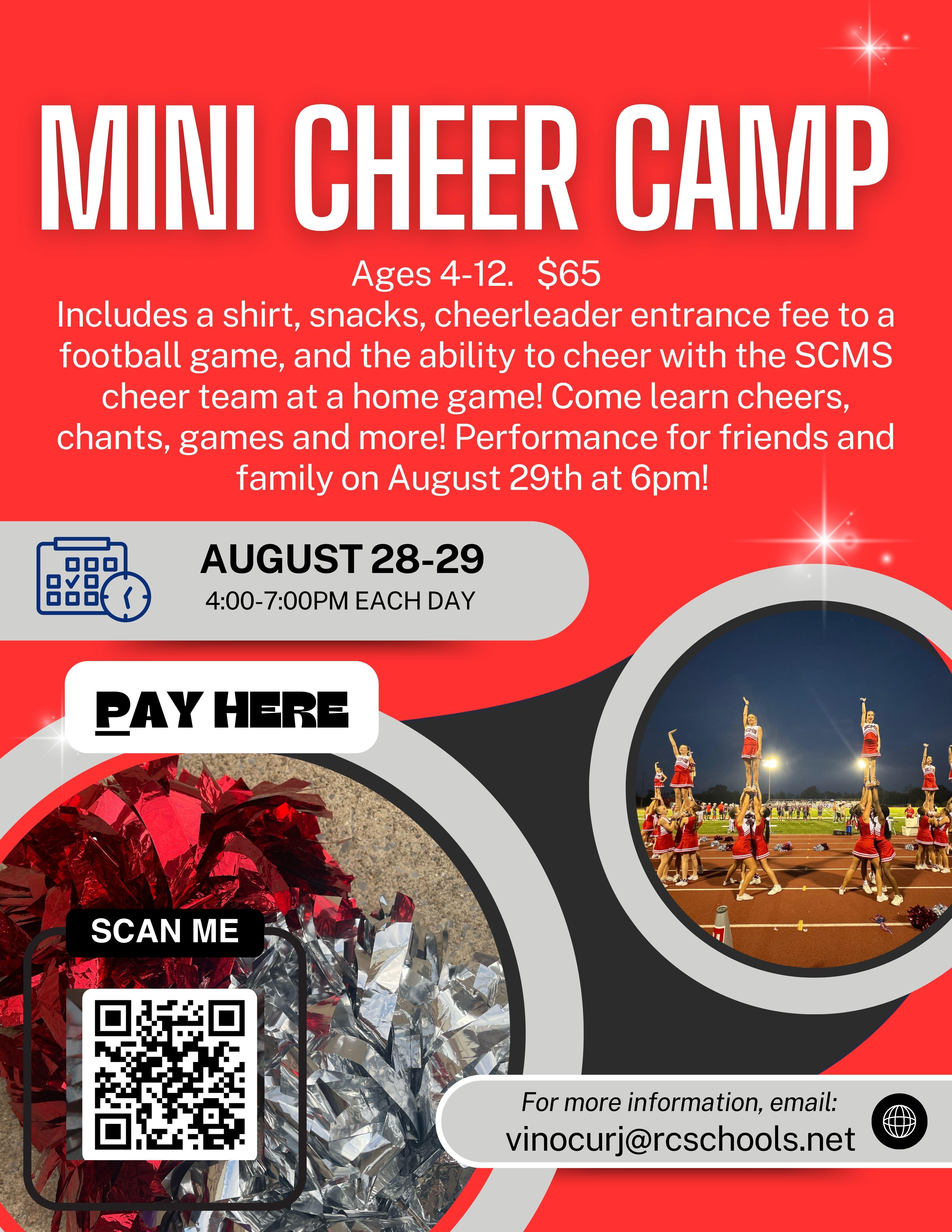Mini Cheer Camp – Cheerleading – Stewarts Creek Middle School
