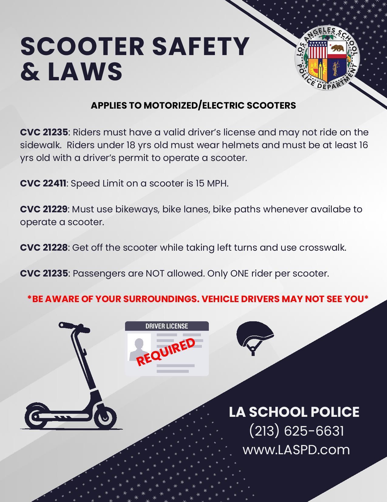 Scooter Safety & Laws | Elementary/ Secondary Community Day School
