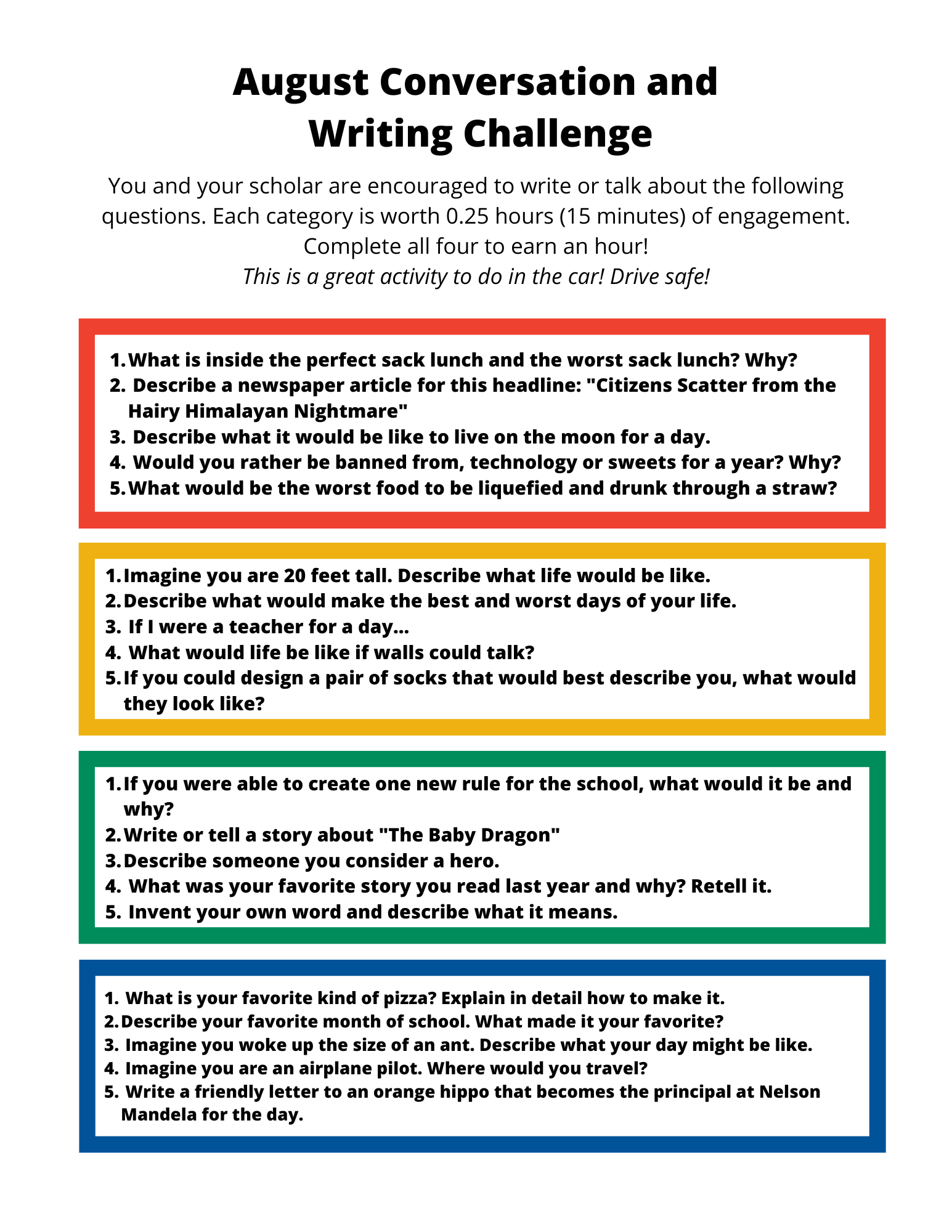 Writing/Spelling - Family Engagement - Nelson Mandela Elementary