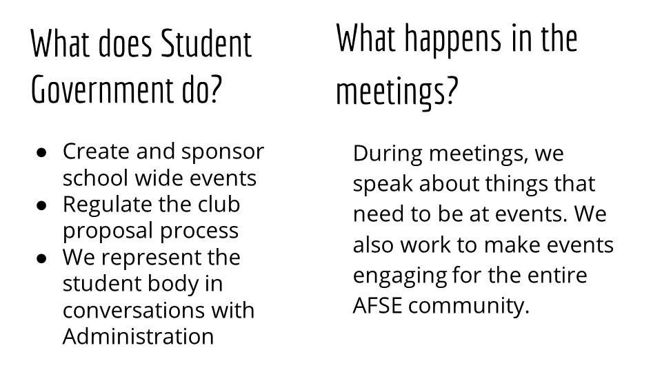 Student Government – Clubs – Academy For Software Engineering