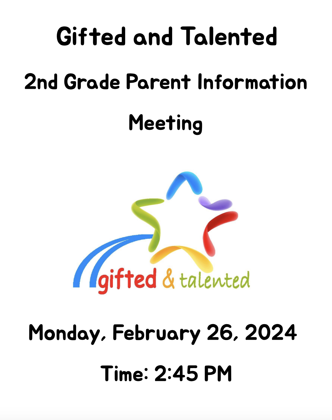 Gifted and Talented 2nd Grade Parent Information Meeting | El Sereno ...
