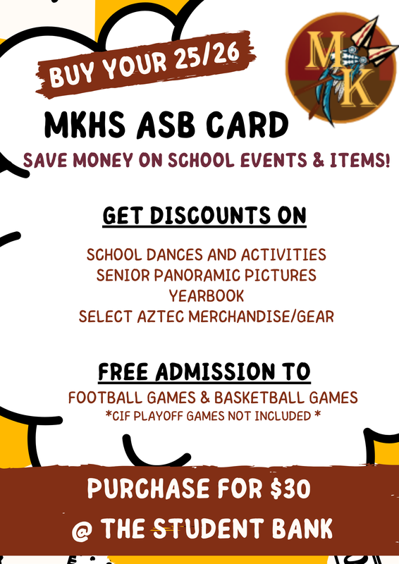 2025-2026 ASB Cards Available for Purchase | Mark Keppel High School