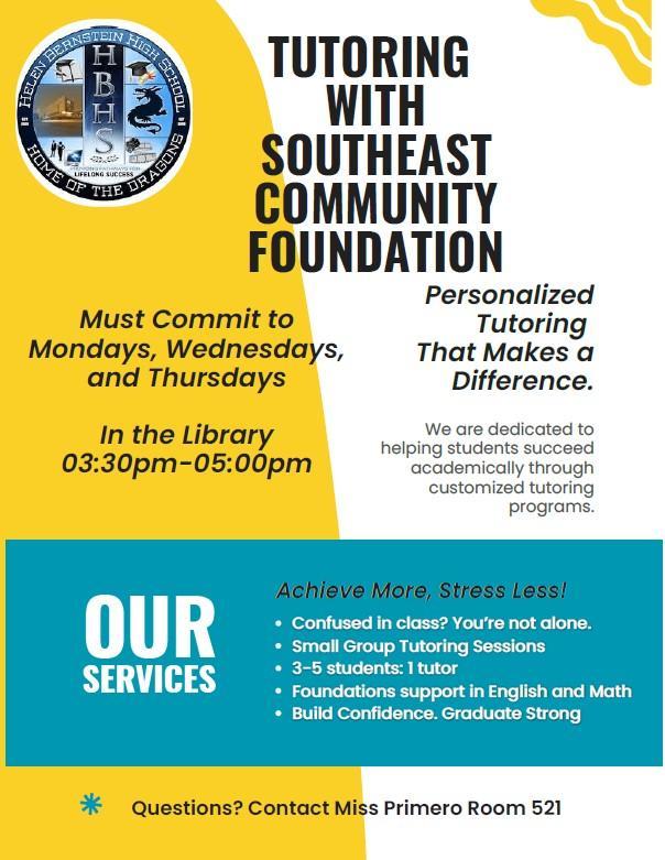 Bernstein HS Tutoring Schedule 2025-2026 – Support Services – Helen ...