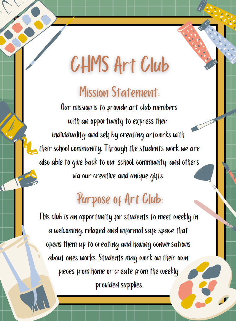 Mission Statement and Purpose – Art Club – Christiana Middle School