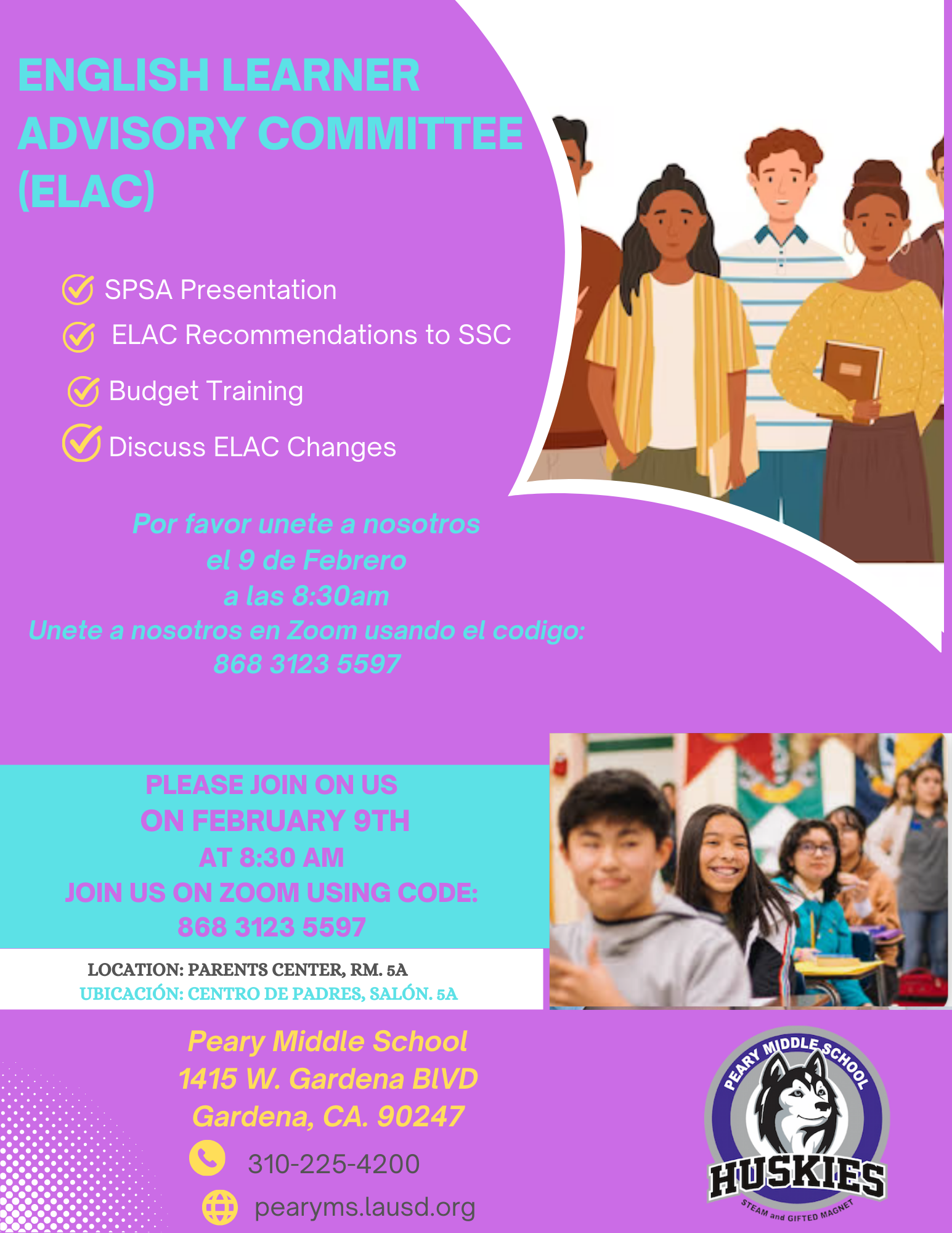English Learner Advisory Committee – Parents/Families – Robert E Peary Middle School