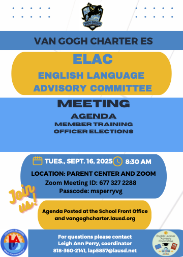 School Site Council/ELAC – For Parents – Van Gogh Charter