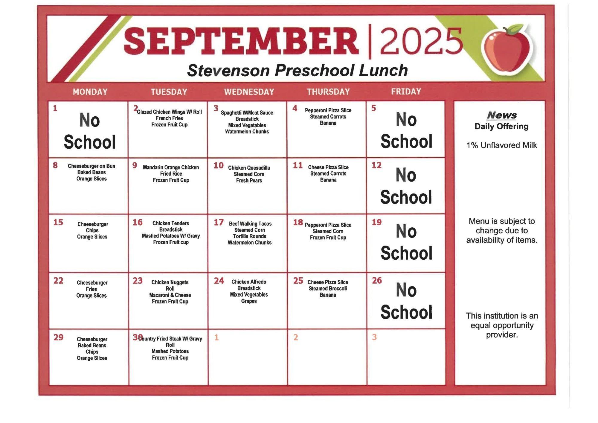 Lunch Menus – Lunch Menus – Russellville Independent School District