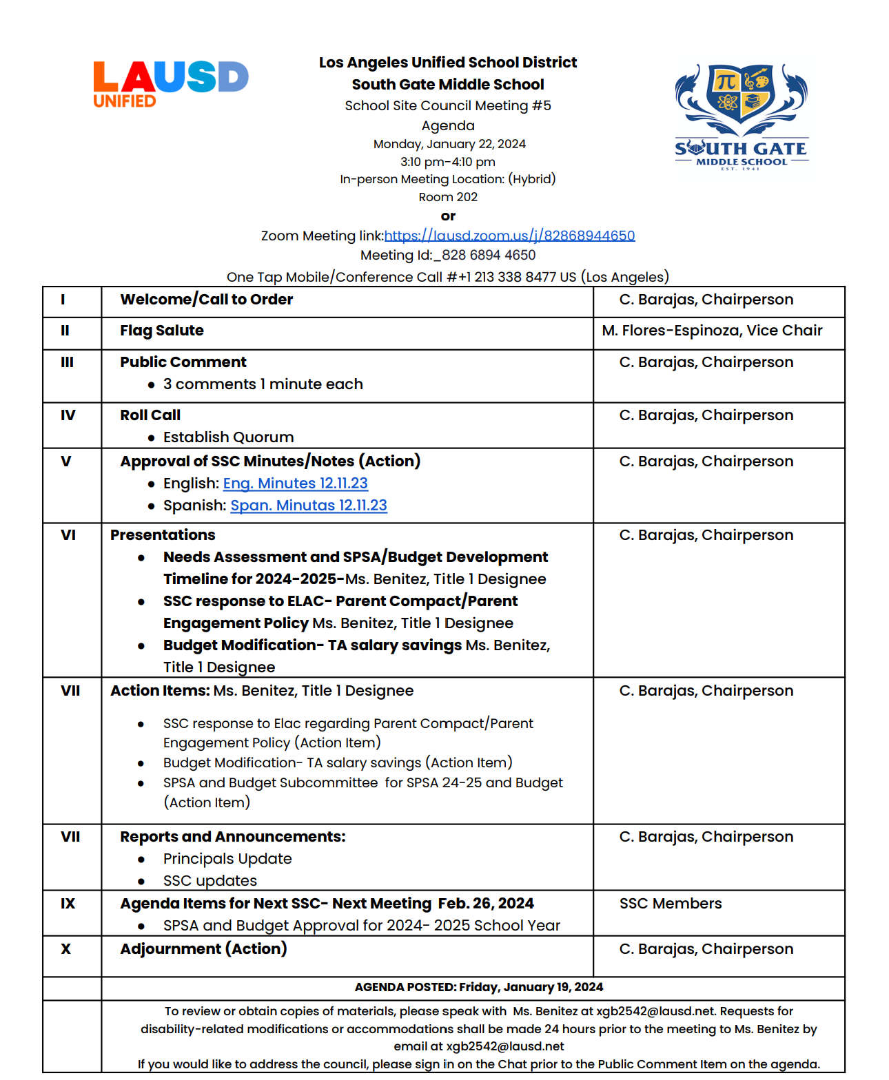 Title I - SPSA & School Site Council – Title I - SPSA & School Site ...