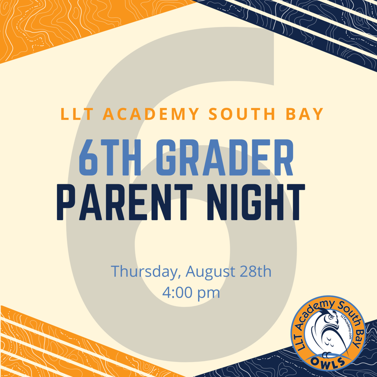 6th Grader Parent Meeting | LLT Academy South Bay