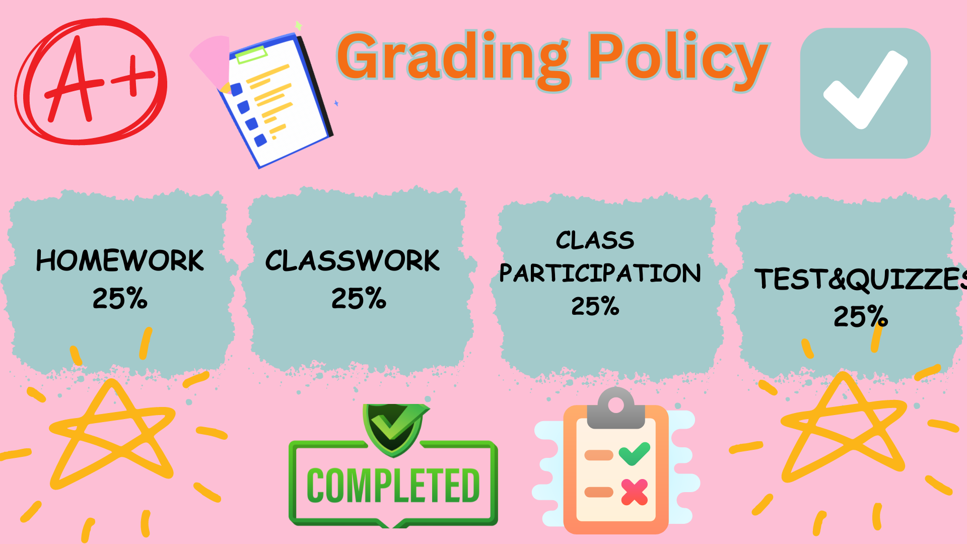 Grading Policy – Nana Gigineishvili – John F. Kennedy Elementary School