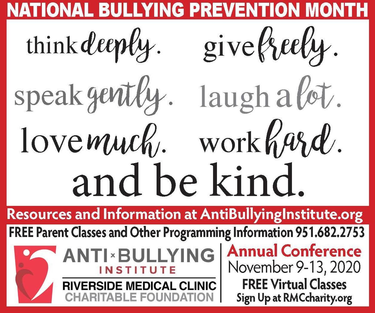 National Bullying Prevention Month / Mes Nacional de Prevencion del ...