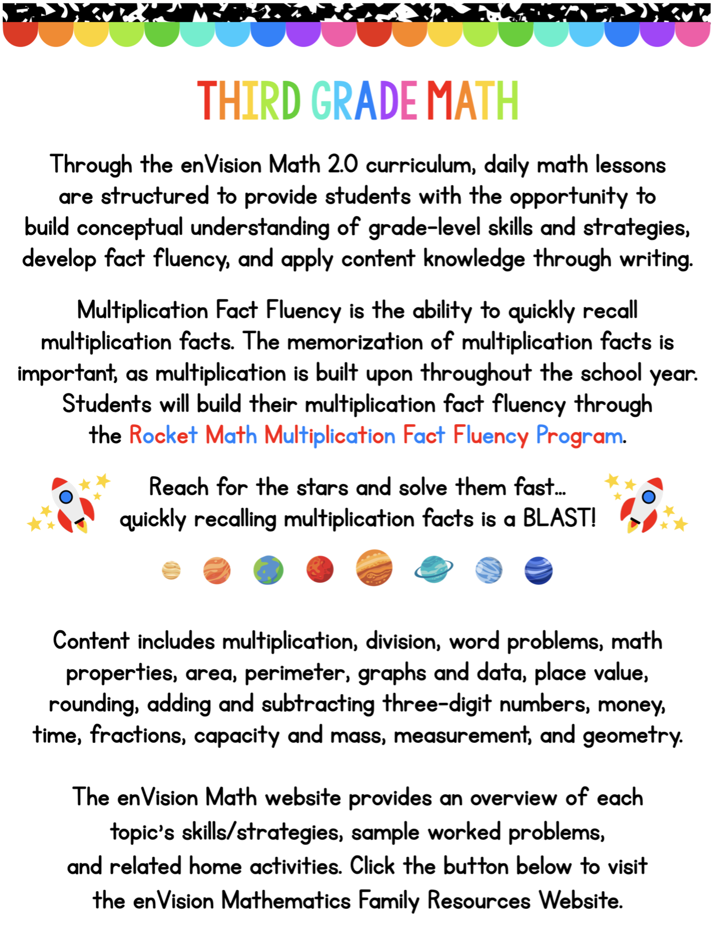 Third Grade Math – Mrs. COURTNEY GILLOTT – Sunset Valley Elementary School