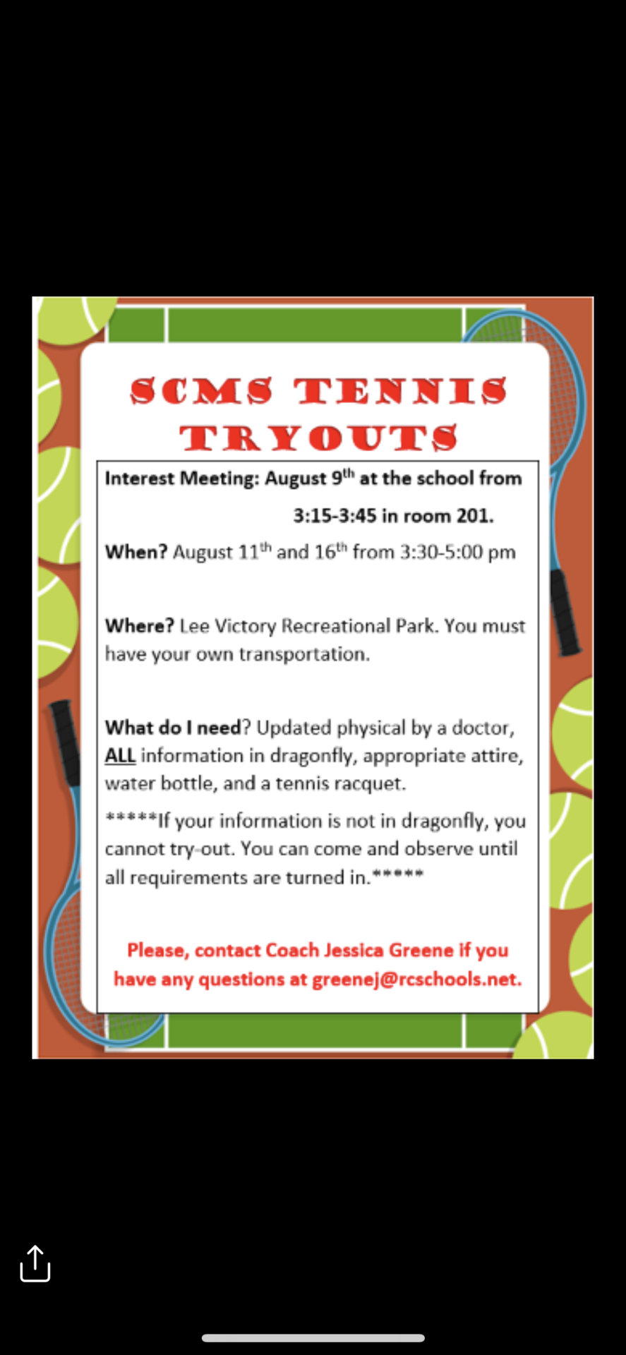 SCMS Tennis – Tennis – Stewarts Creek Middle School