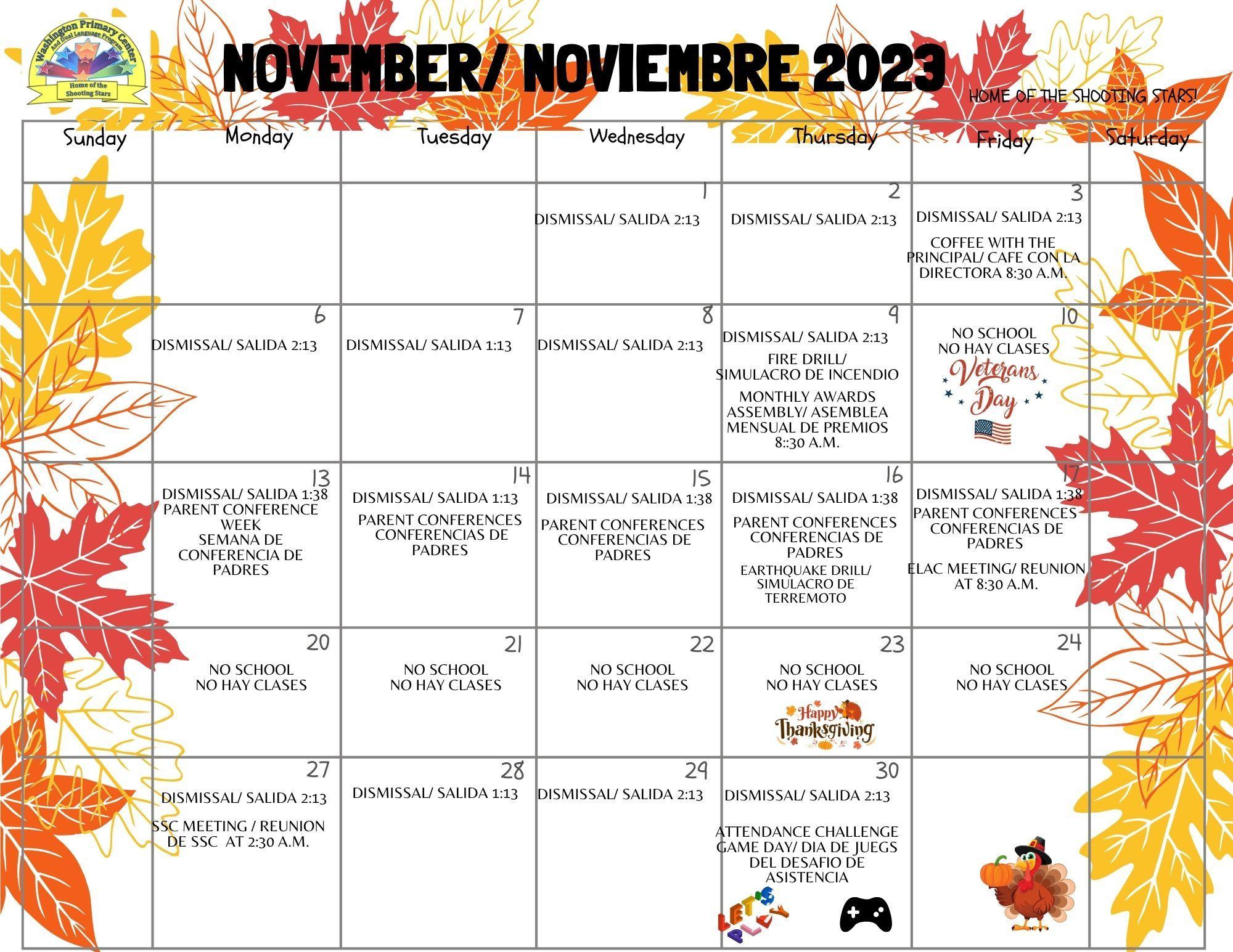 Schedules – Schedules – Washington Primary Center