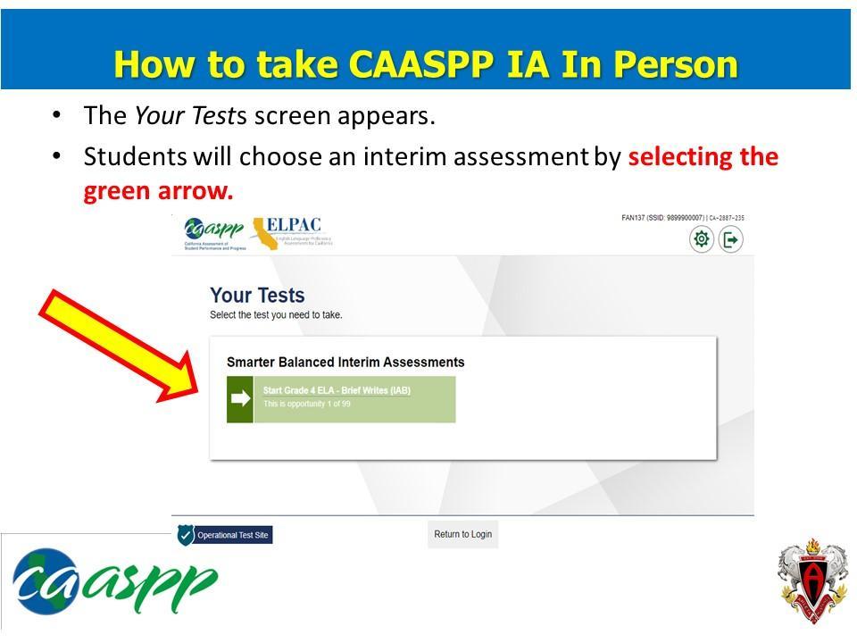 CAASPP IA: How to Administer / Take CAASPP IA – Testing Center (Hub ...